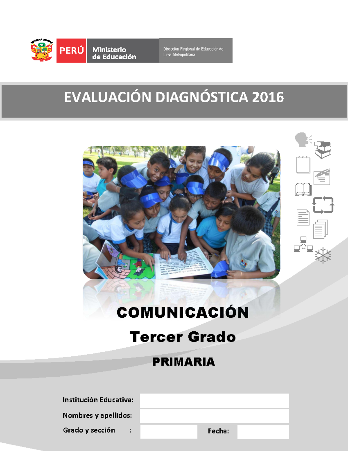 Evaluación Diagnóstica de Competencias Comunicativas 3er Grado PRIMARIA ...
