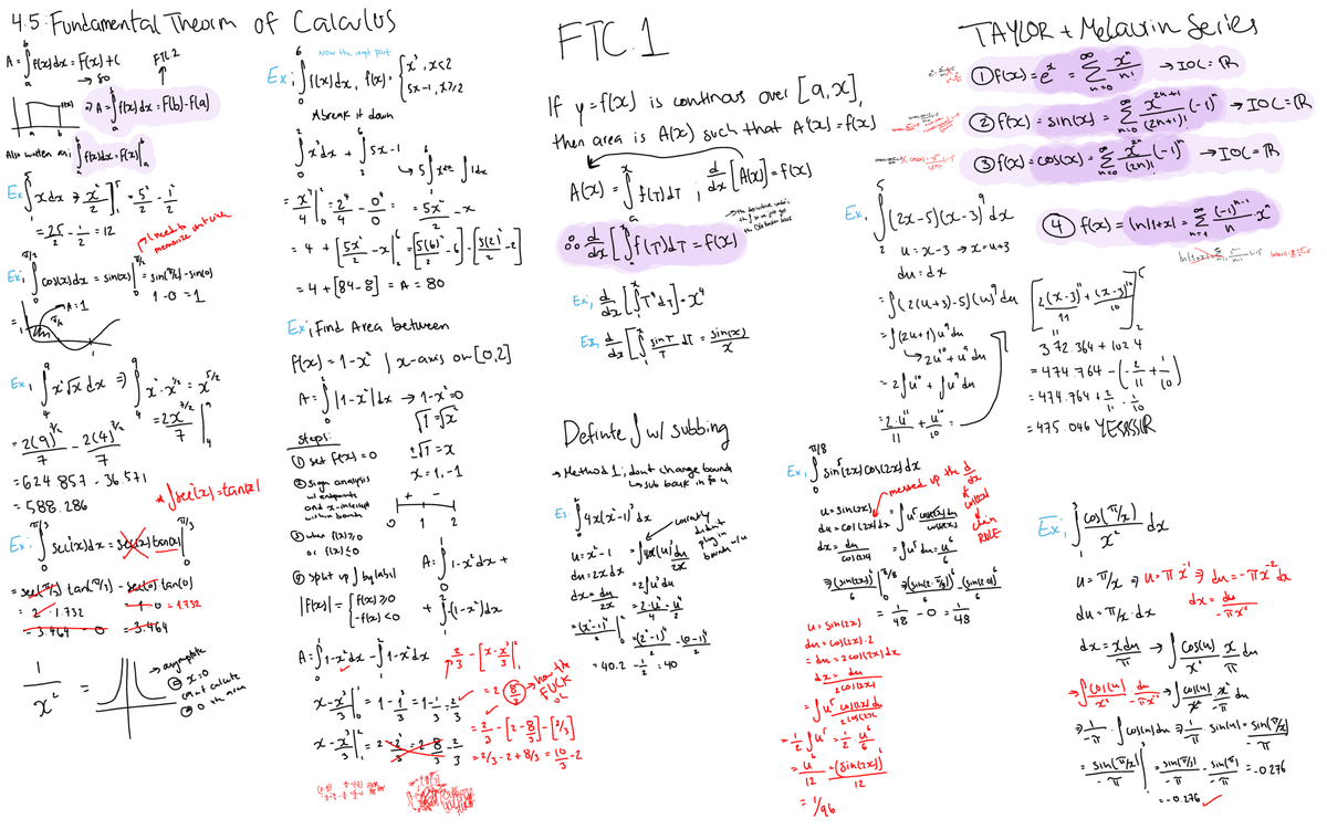 Calc 2 Math 205 practice on the fundamental theorem of calculus - Studocu