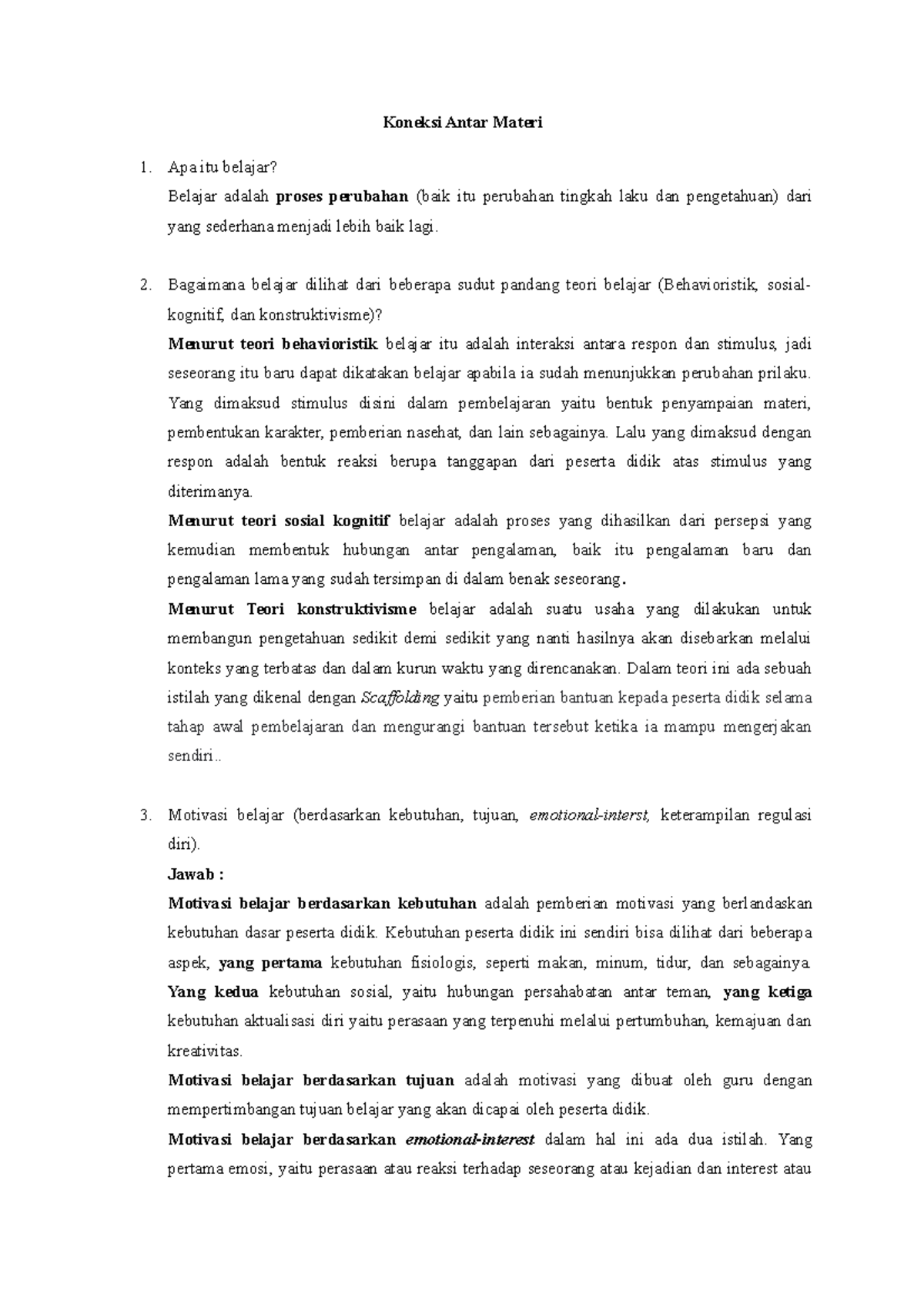 Koneksi Antar Materi - Koneksi Antar Materi Apa itu belajar? Belajar ...