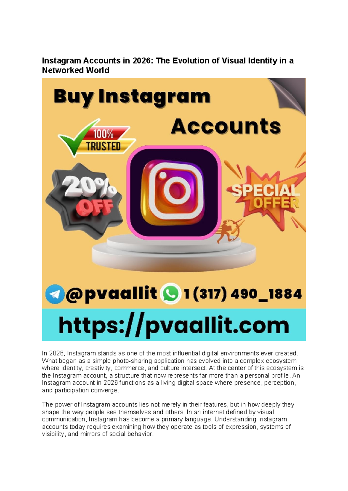 Instagram Accounts in 2026: Visual Identity Evolution in a Digital Era ...