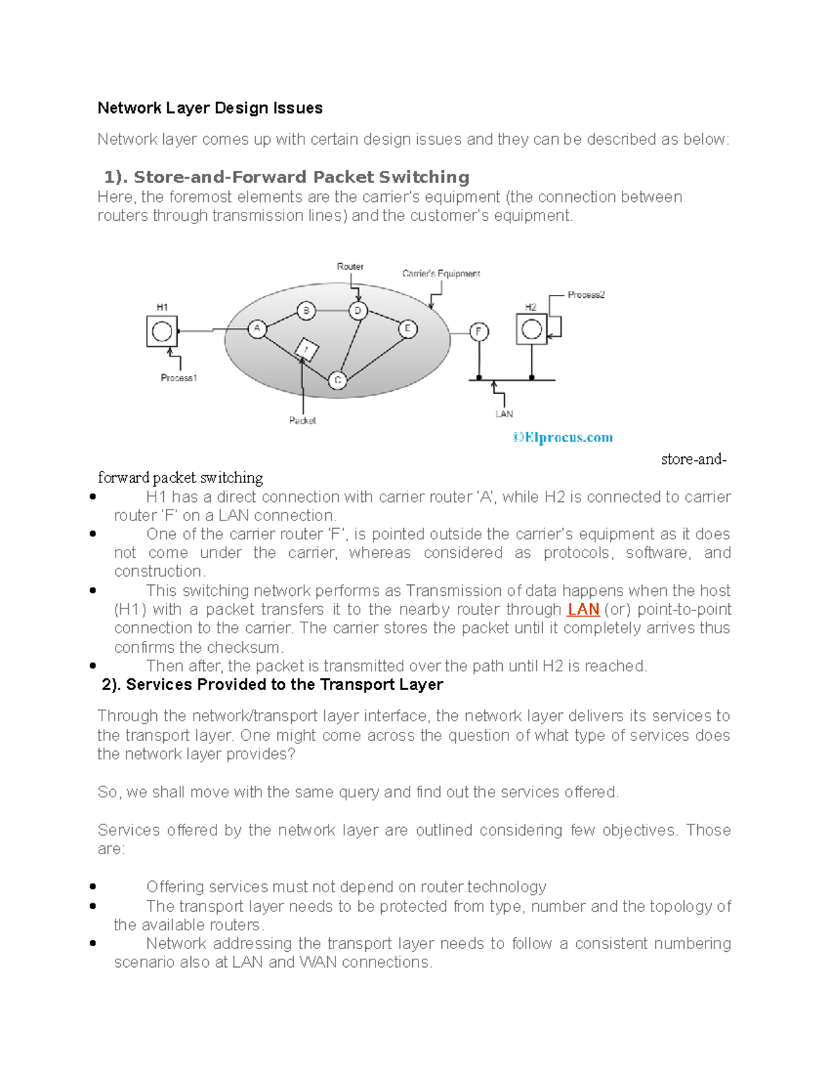 Unit 4 CN - Network Layer Design Issues & Routing Algorithms - Studocu
