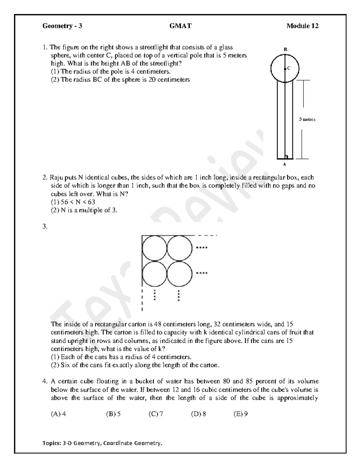 GMAT HO 12 - Geometry 3 - GMAT - Geometry - 3 GMAT Module 12 Topics: 3 ...