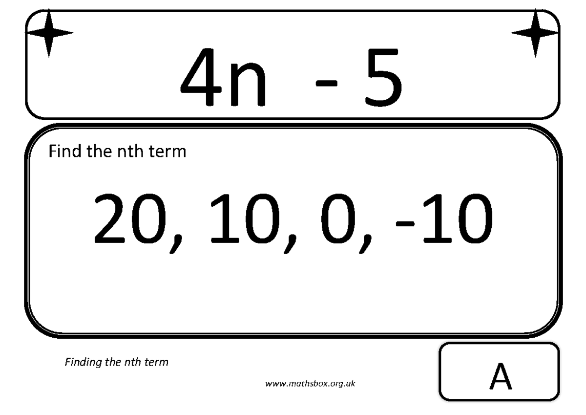 Nth Term Scavenger Hunt Intervention: Finding Patterns in Sequences ...