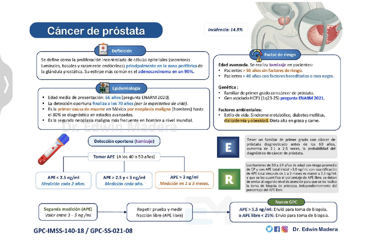 28. Uro - Edwin 2023 - Flashcards sobre Cáncer de Próstata y Vejiga - Studocu