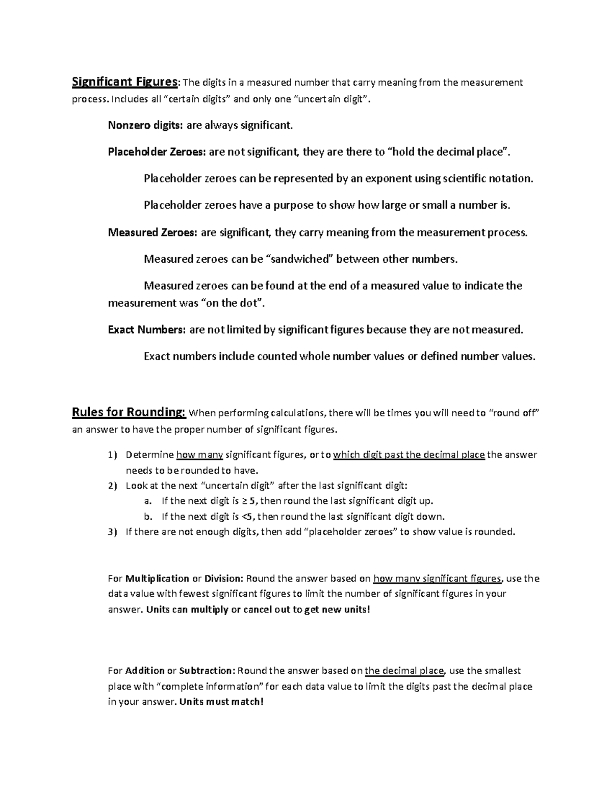 Title: Significant Figures and Rounding Rules in Measurements ...