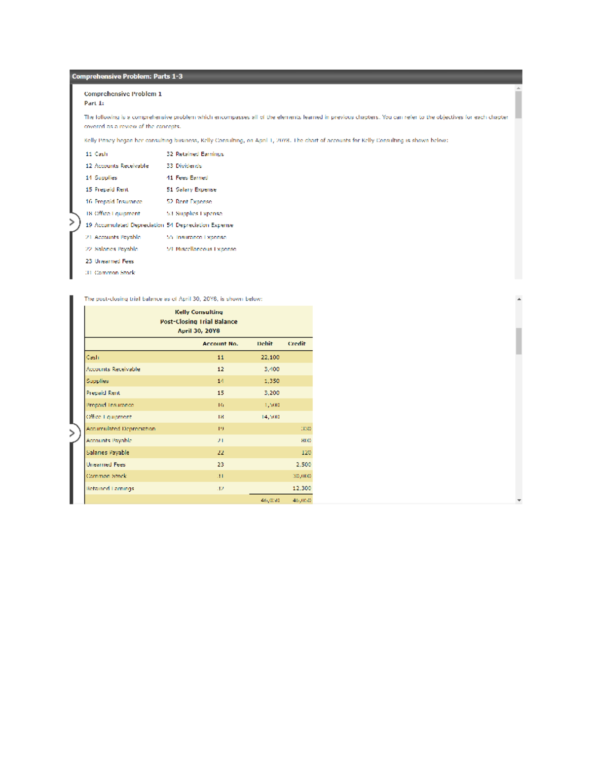 Comprehensive Problem 2-2: Kelly Consulting Parts 1-3 Journal Entries ...