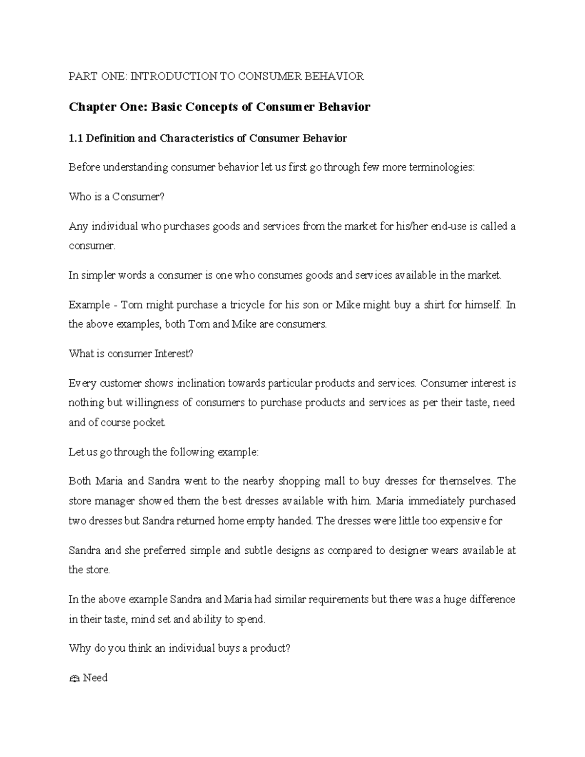 CB 101: Chapter One - Intro to Consumer Behavior Concepts - Studocu