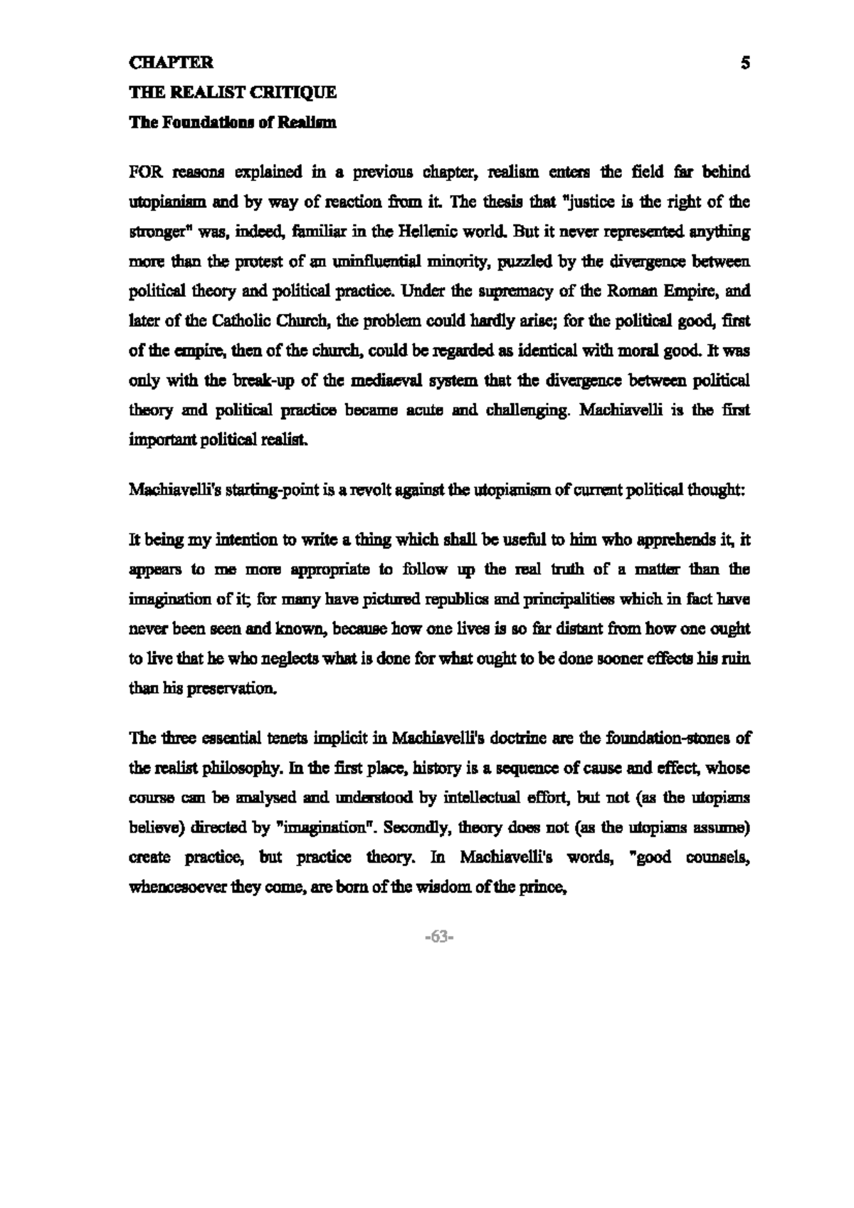 CHAPTER 5: The Realist Critique of Political Theory - Studocu
