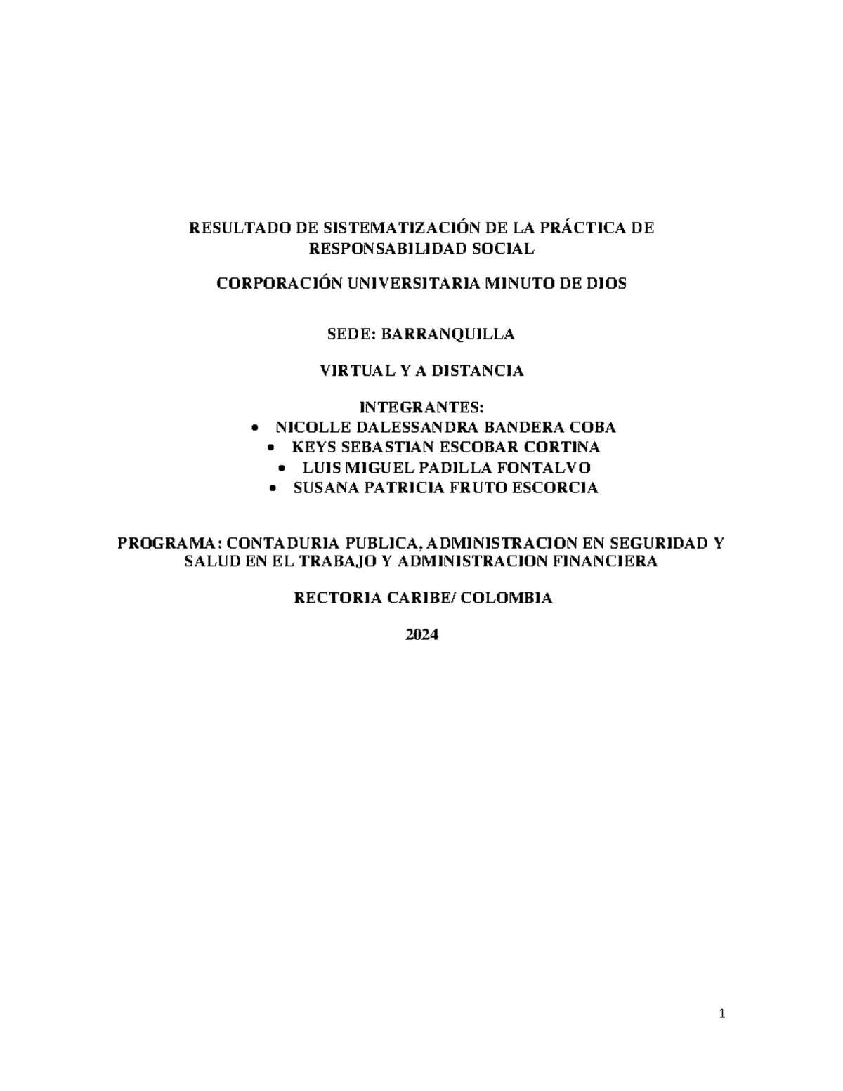 Formato DE Sistematizacion Evaluacion E Informe DE PRS 2024 PI - RESULTADO DE SISTEMATIZACIÓN DE ...