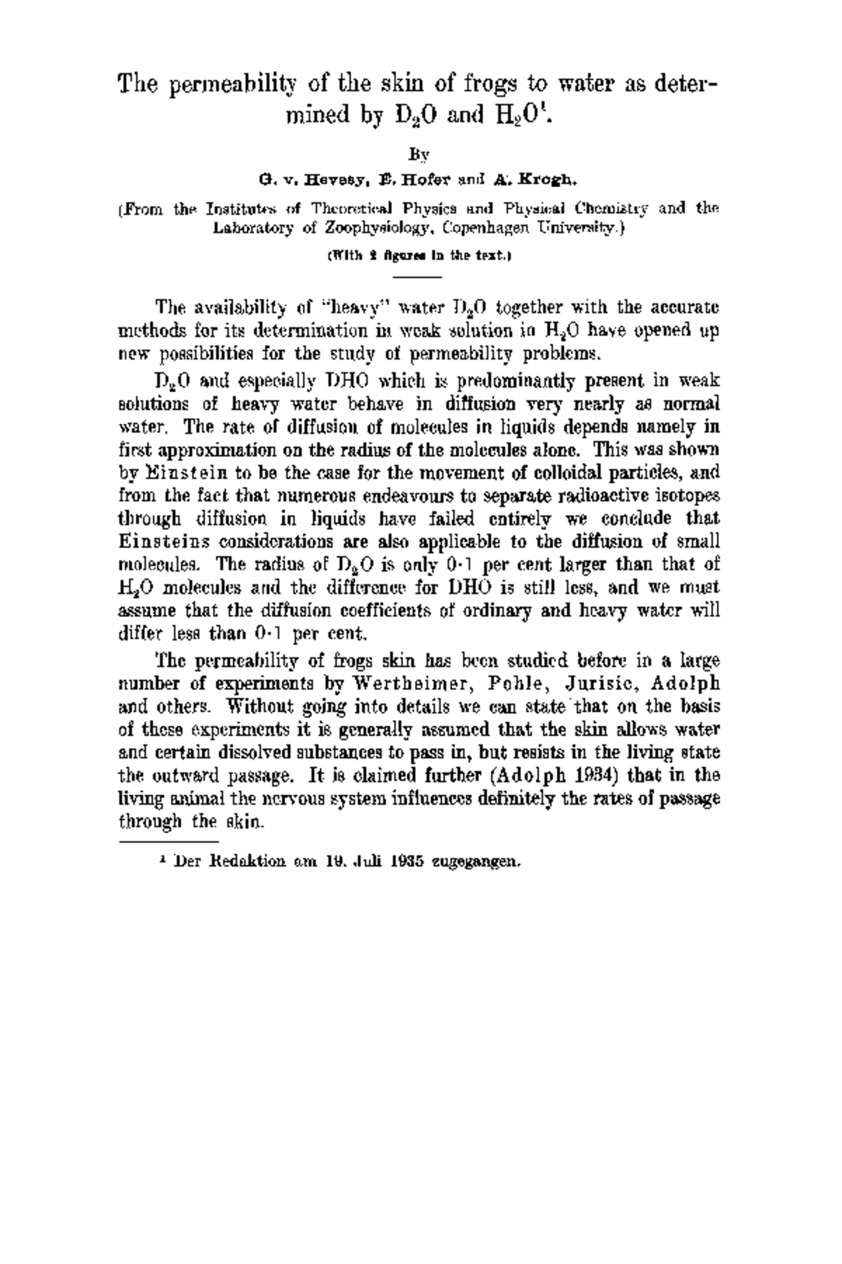 Skandinavisches Archiv F r Physiologie - July 1935 - Hevesy - The ...