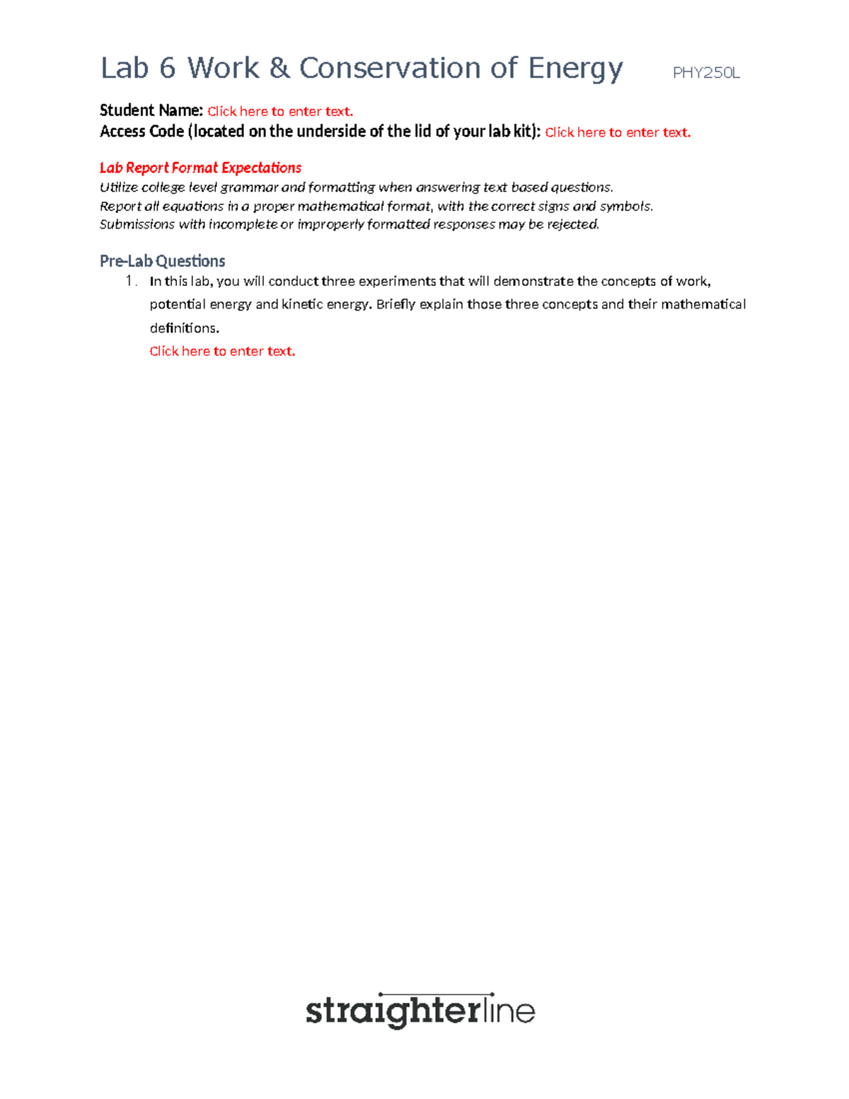 PHY250L Lab 6 - Conservation of Energy Experiments Report - Studocu