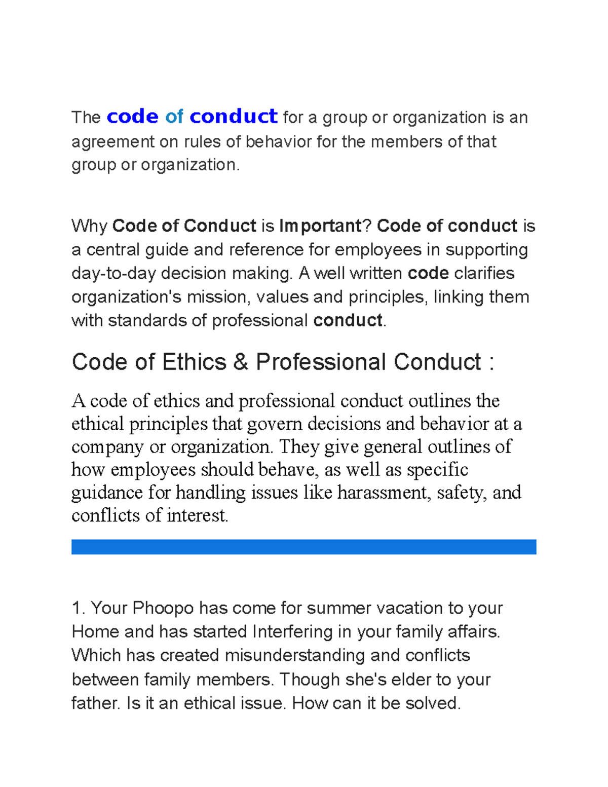 Code of Ethics - Lecture Notes 7: Guiding Principles & Conduct - Studocu
