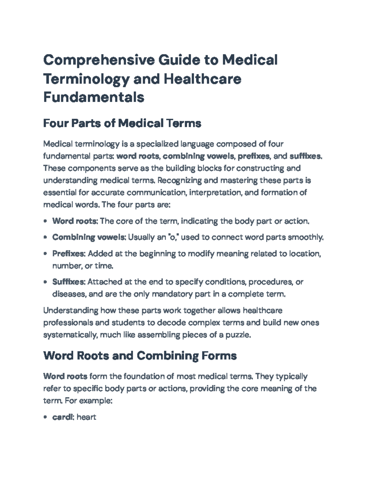 Comprehensive Guide to Medical Terminology: Key Concepts & Practices ...
