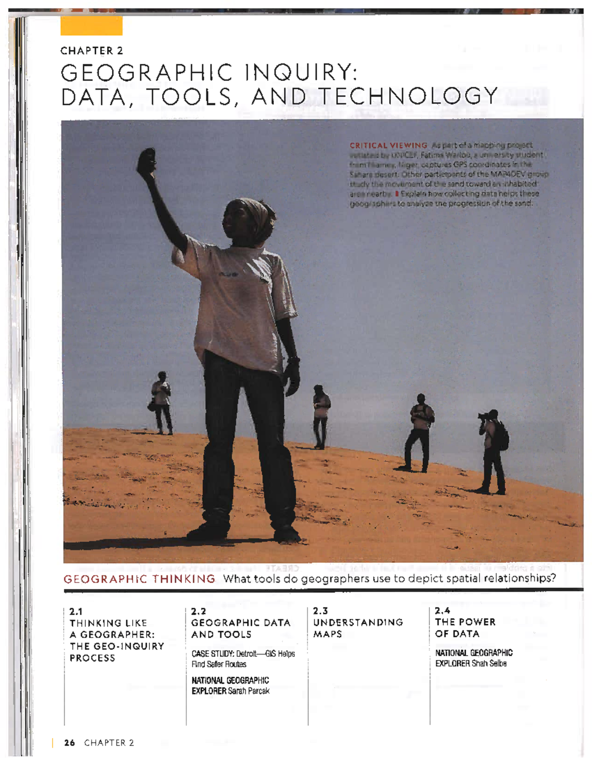 CHAPTER 2: GEOGRAPHIC INQUIRY - DATA, TOOLS, AND TECHNOLOGY OVERVIEW ...