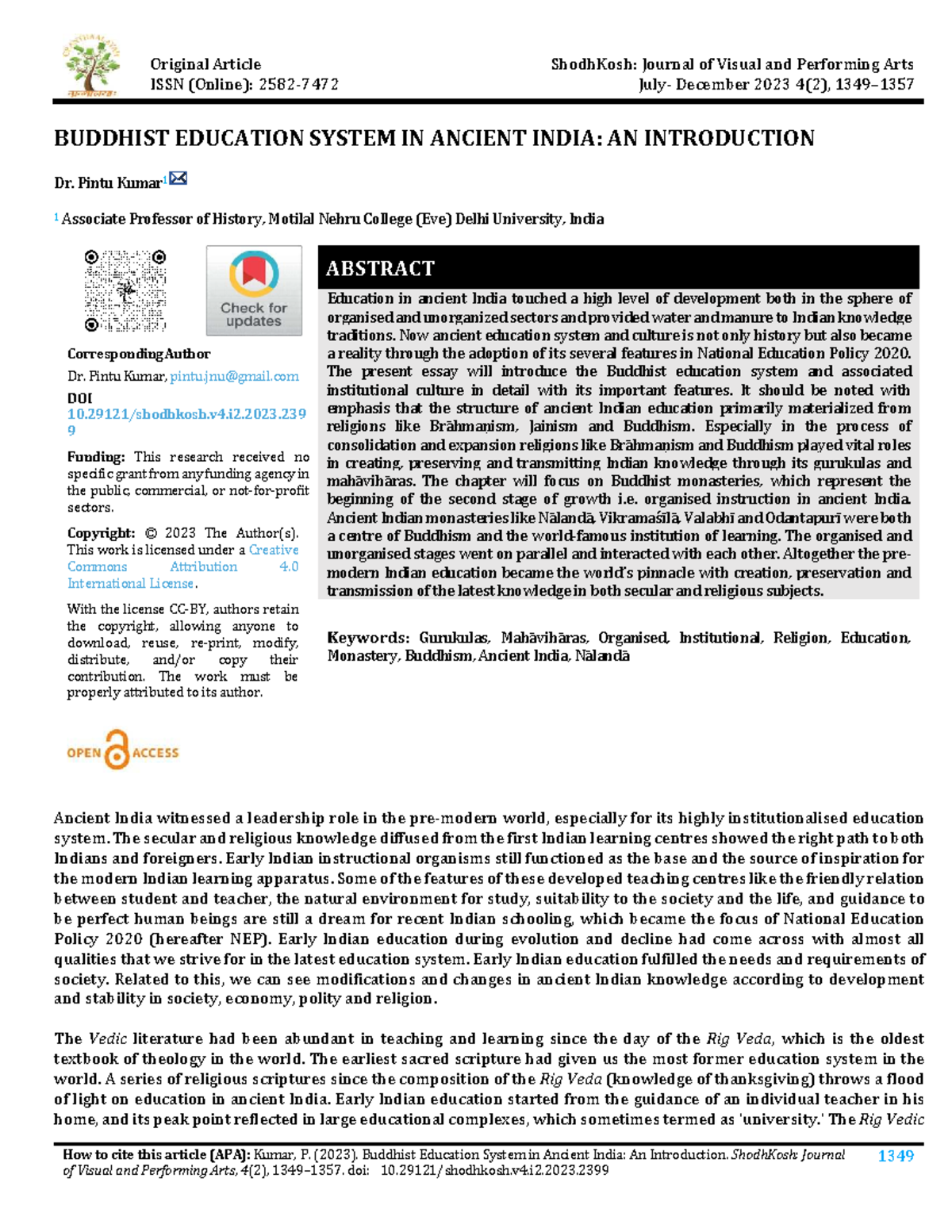 Buddhist Education System in Ancient India: Unit 1 Insights and ...