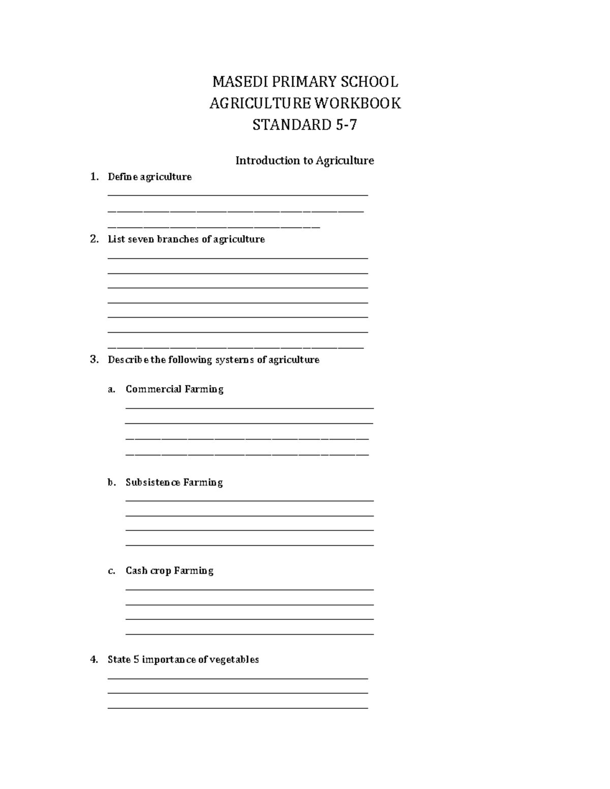 AGRIC 5 - Study Materials for Agriculture Test 7 Preparation - Studocu