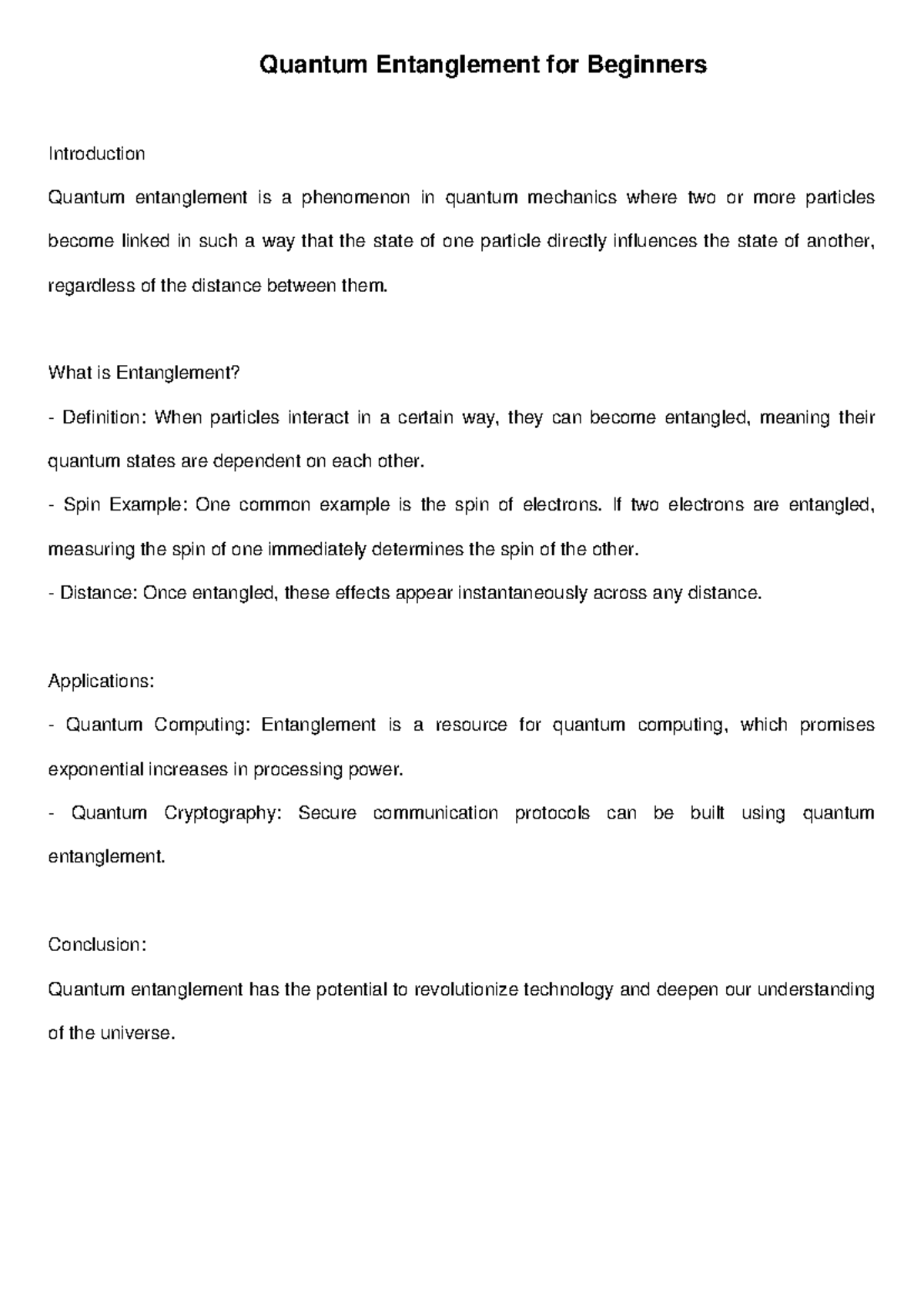 Quantum engagement - Quantum Entanglement for Beginners Introduction ...