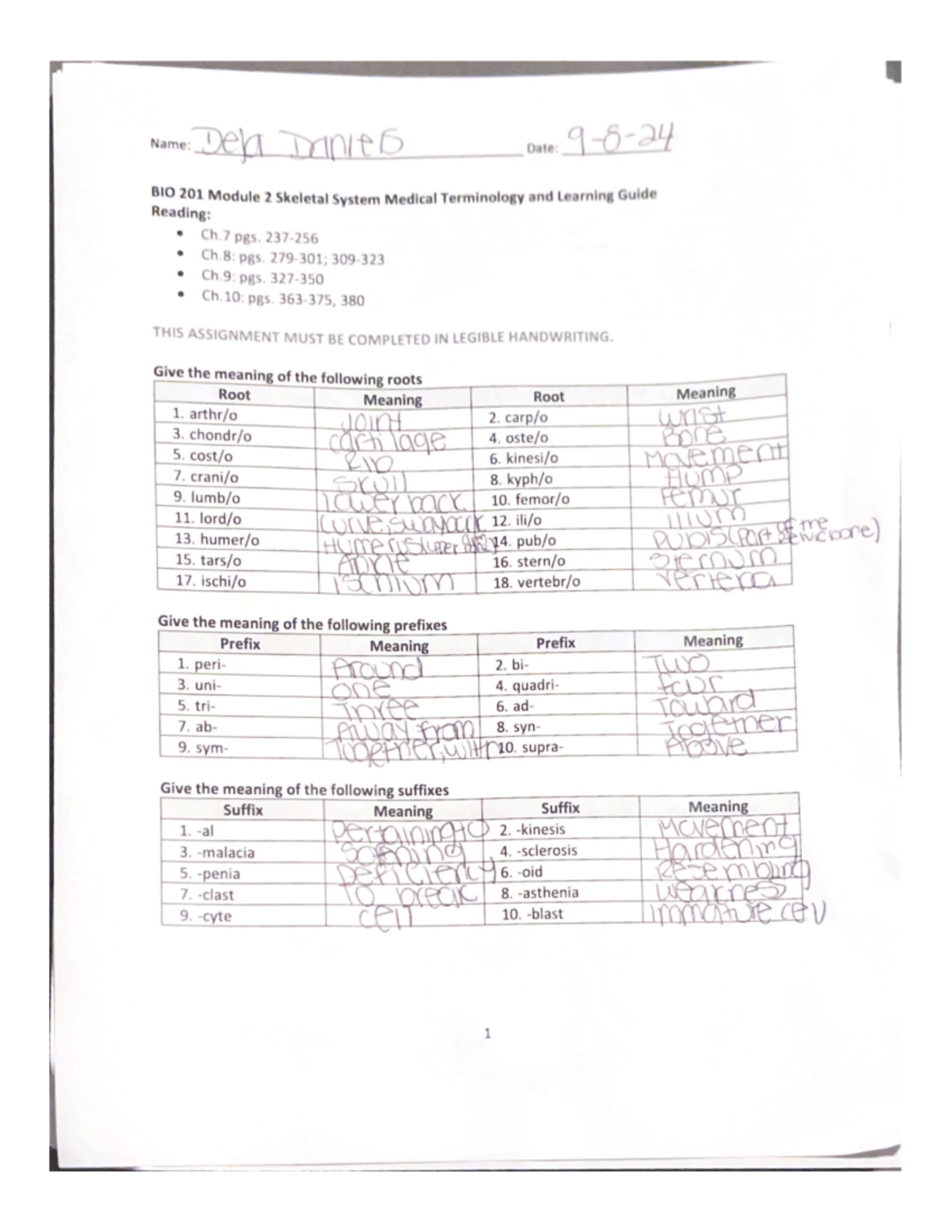 Bio 201 Module 2 Skeletal System Medical Terminology And Learning Guide