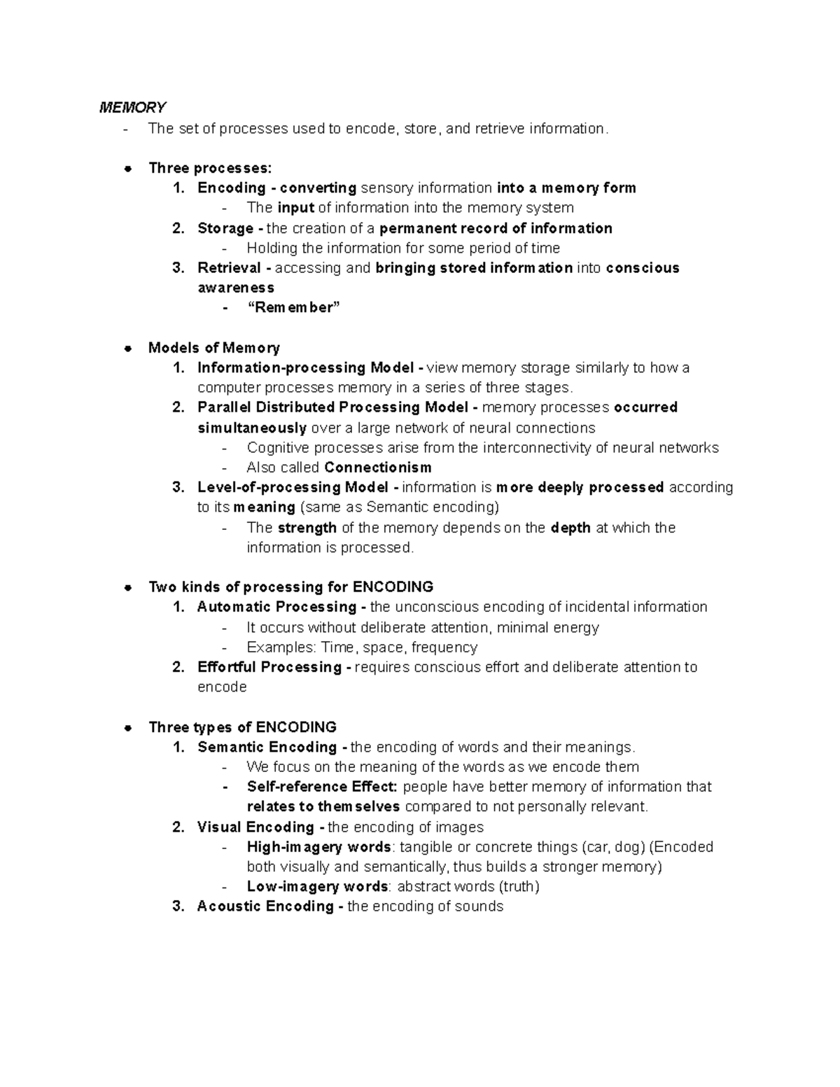 MEMORY_CHAPTER6: Understanding Encoding, Storage, and Retrieval ...