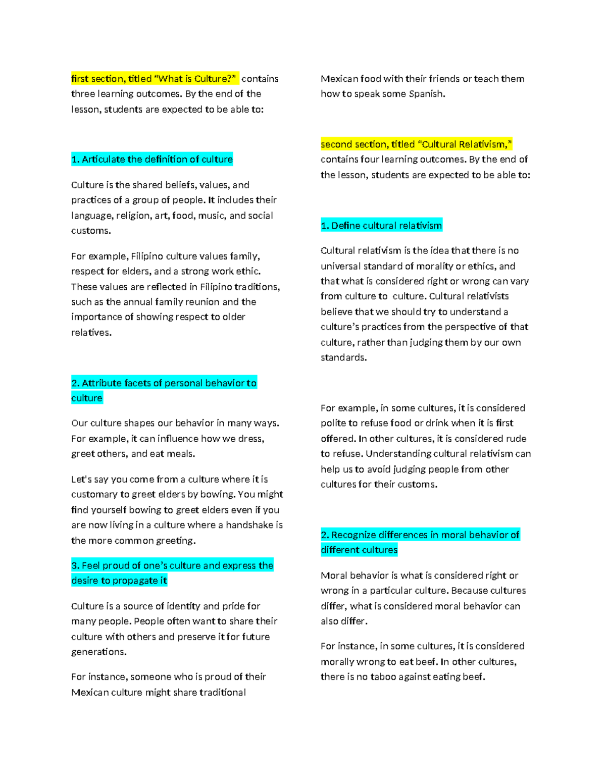 Culture and Cultural Relativism - Inbound 1990476636323806351 - Studocu
