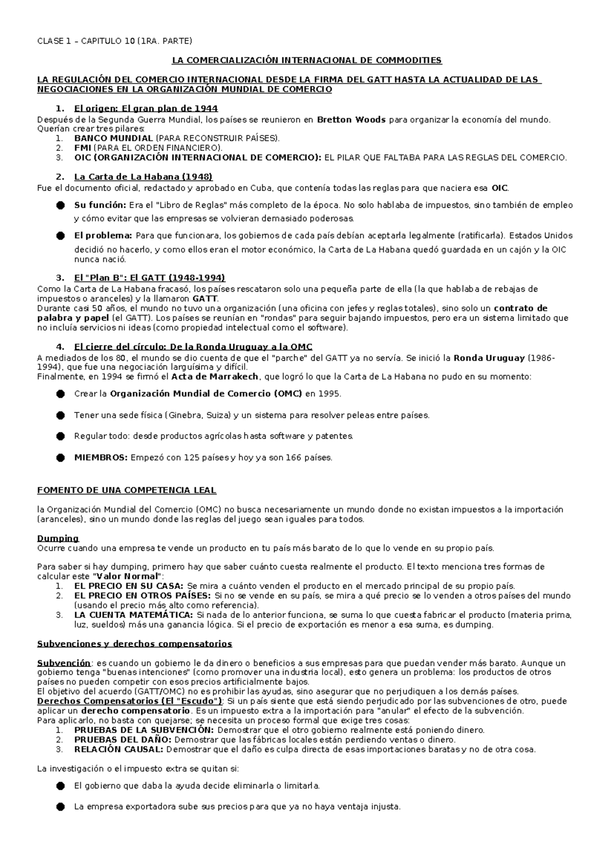 CLASE 1 CAPÍTULO 10: COMERCIALIZACIÓN INTERNACIONAL DE COMMODITIES ...