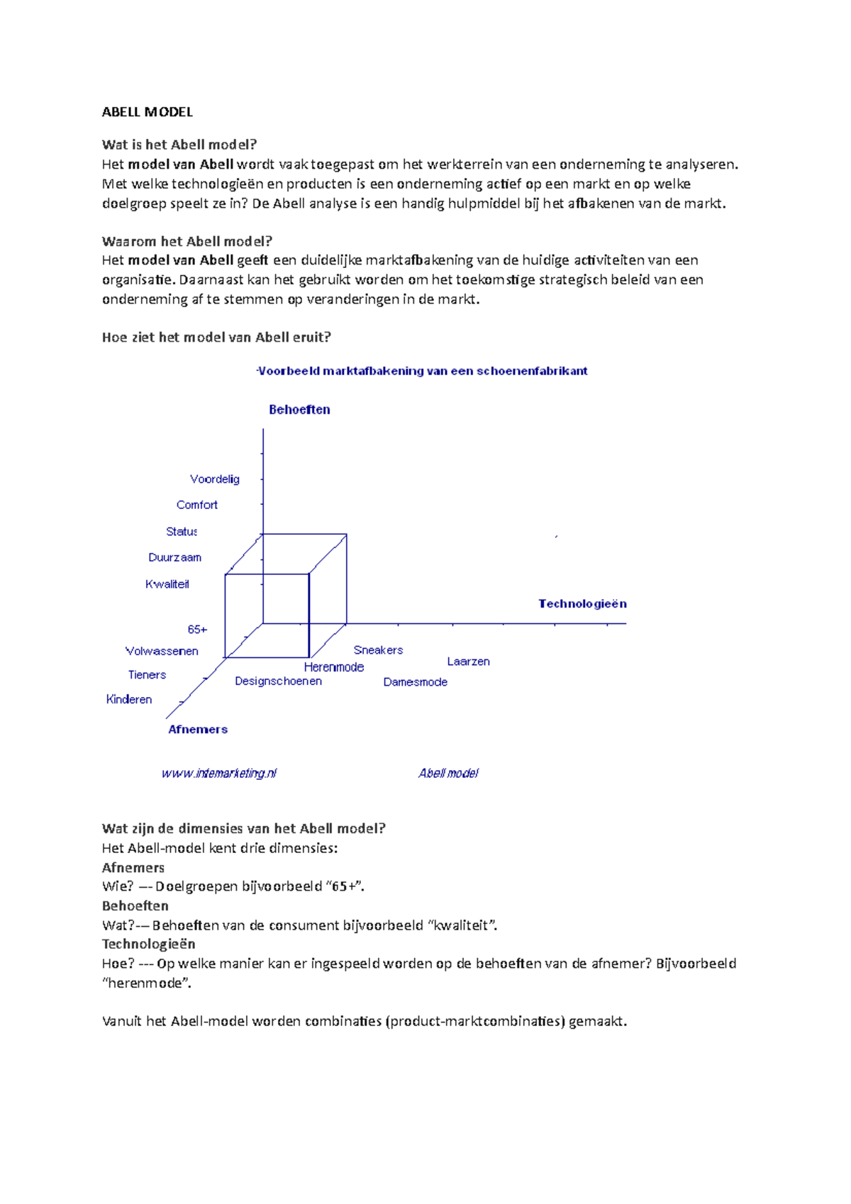 Abell Model en Strategische Analyse: Inzicht en Toepassingen - Studeersnel