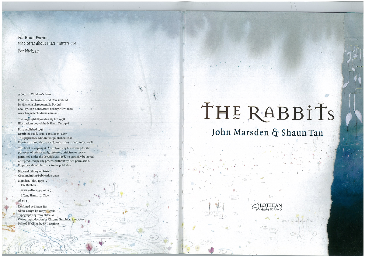 The Rabbits - A Study Guide for A823.3 Literature Course - Studocu