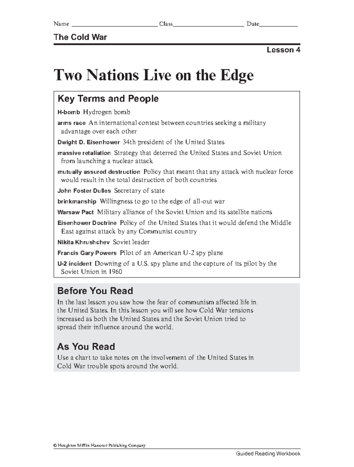 12-4 GR - It really easy - The Cold War Lesson 4 Two Nations Live on ...