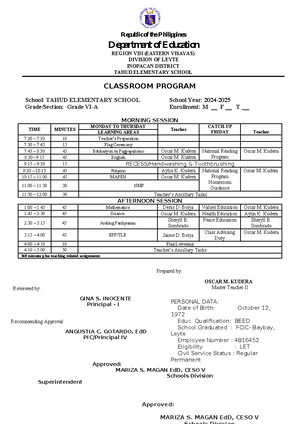Multi 5 & 6 - lesson plan - Lesson Plan for Multigrade Classes ESP 5 ...