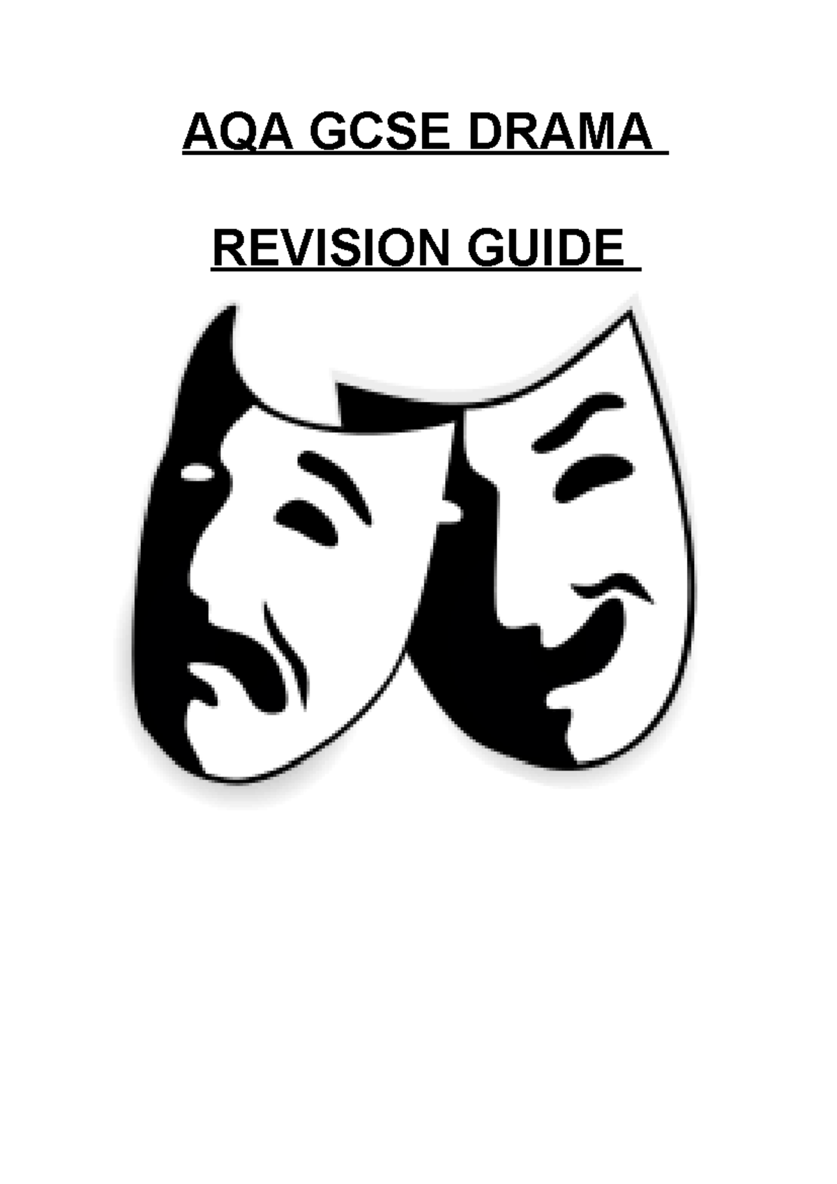 AQA GCSE Drama - Comprehensive Revision Guide for Component 1 - Studocu