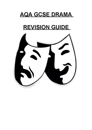 AQA GCSE Drama - Comprehensive Revision Guide for Component 1 - Studocu