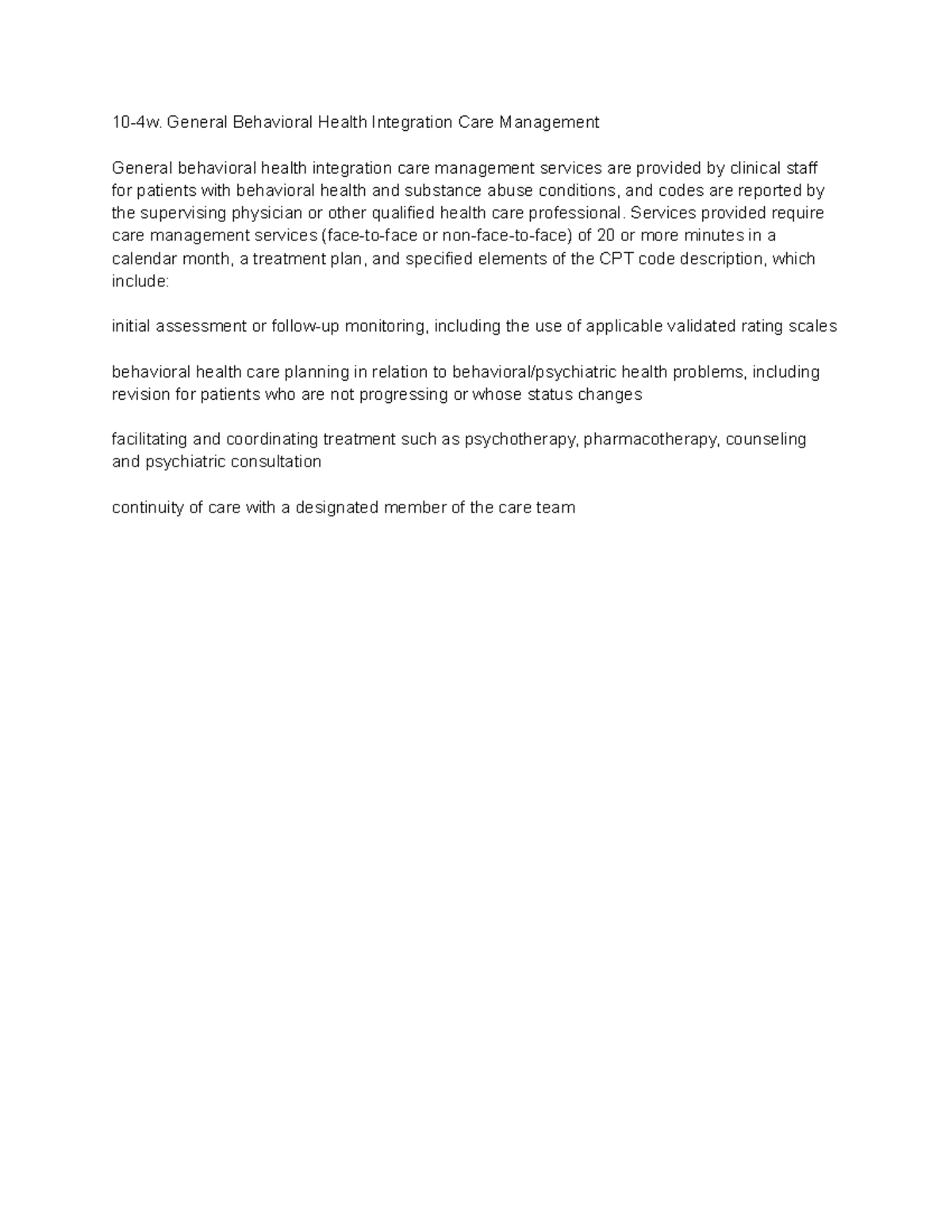General Behavioral Health Integration Care Management Overview - Studocu