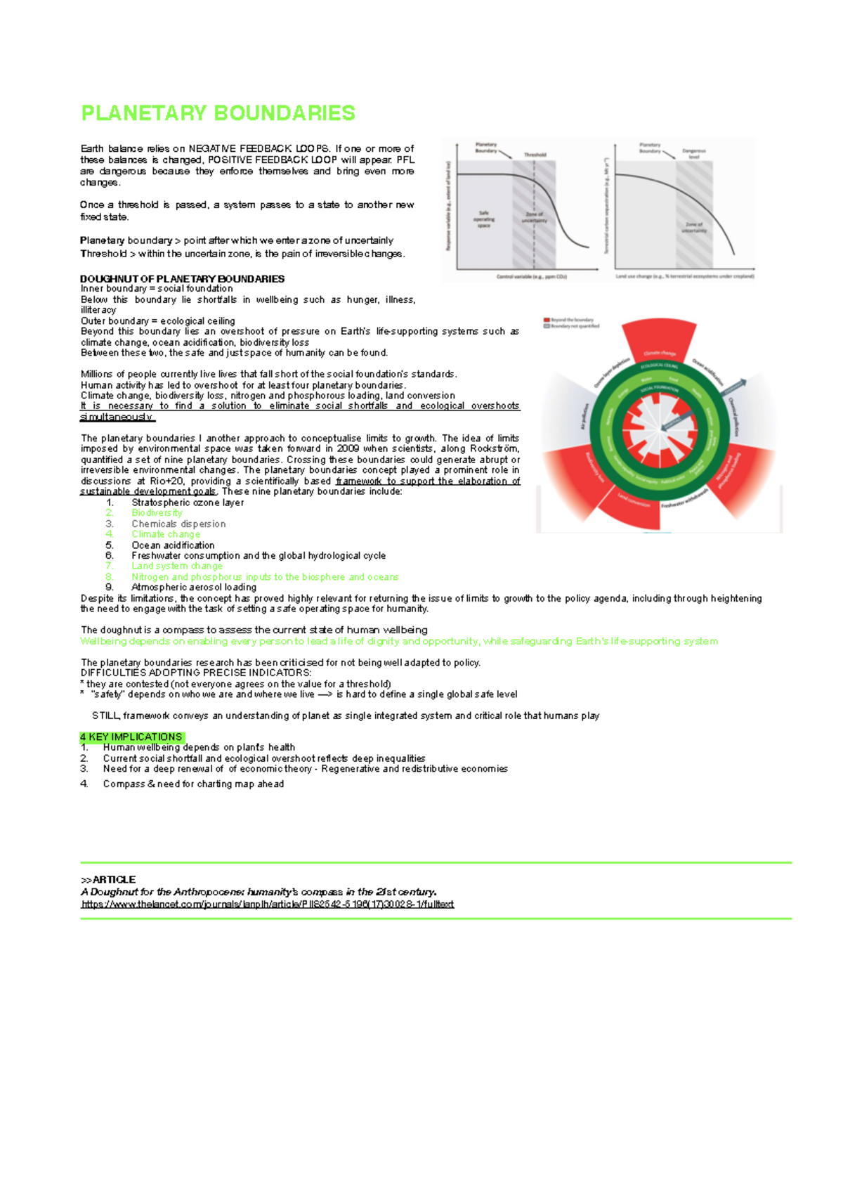 Ultimate SD-3-4: Understanding Planetary Boundaries & Climate Justice - Studeersnel