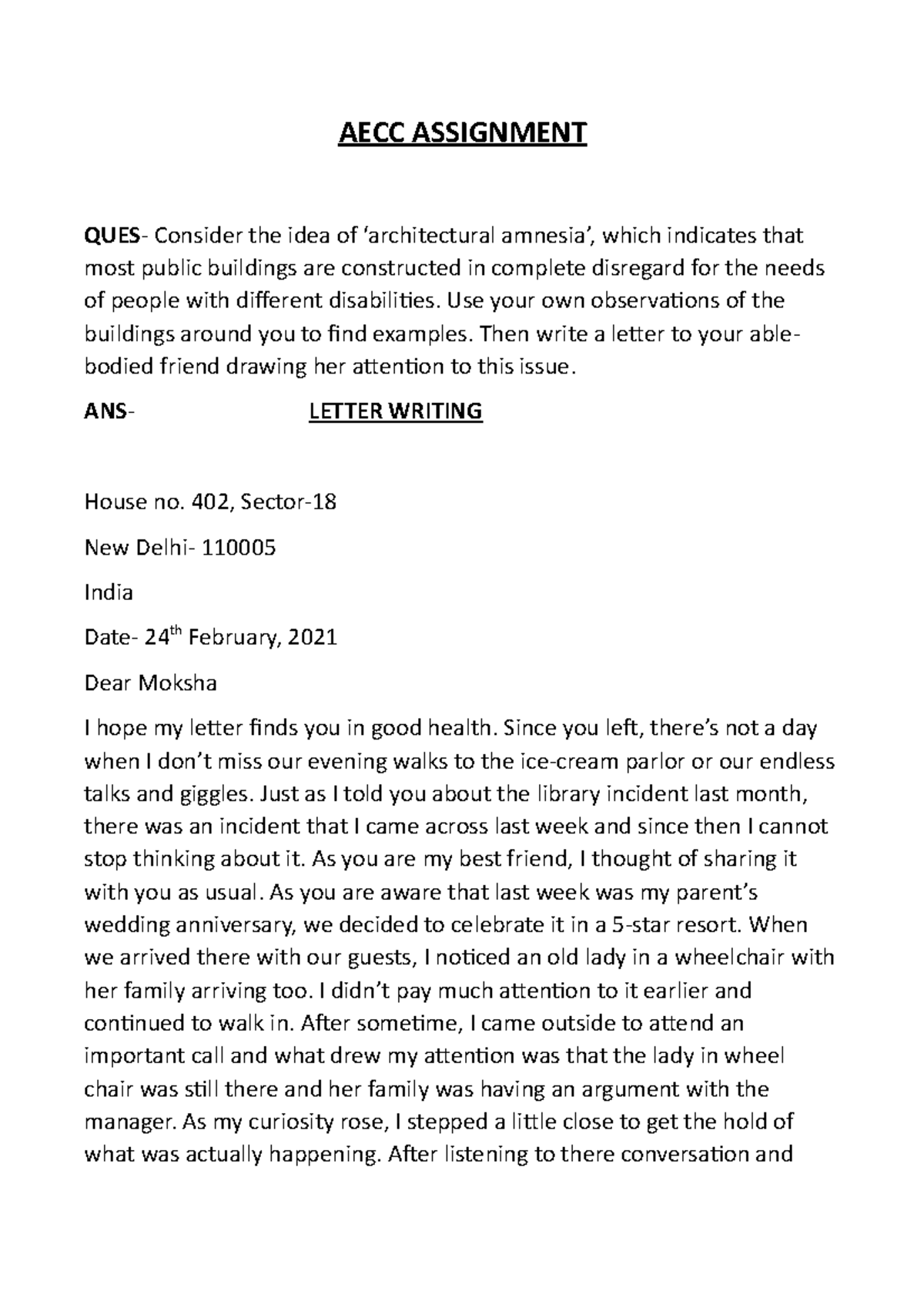 Aecc Assignment Word Aecc Assignment Ques Consider The Idea Of