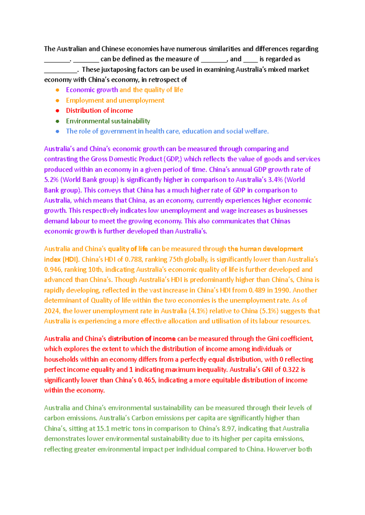Comparative Analysis of Australian and Chinese Economies: Similarities ...