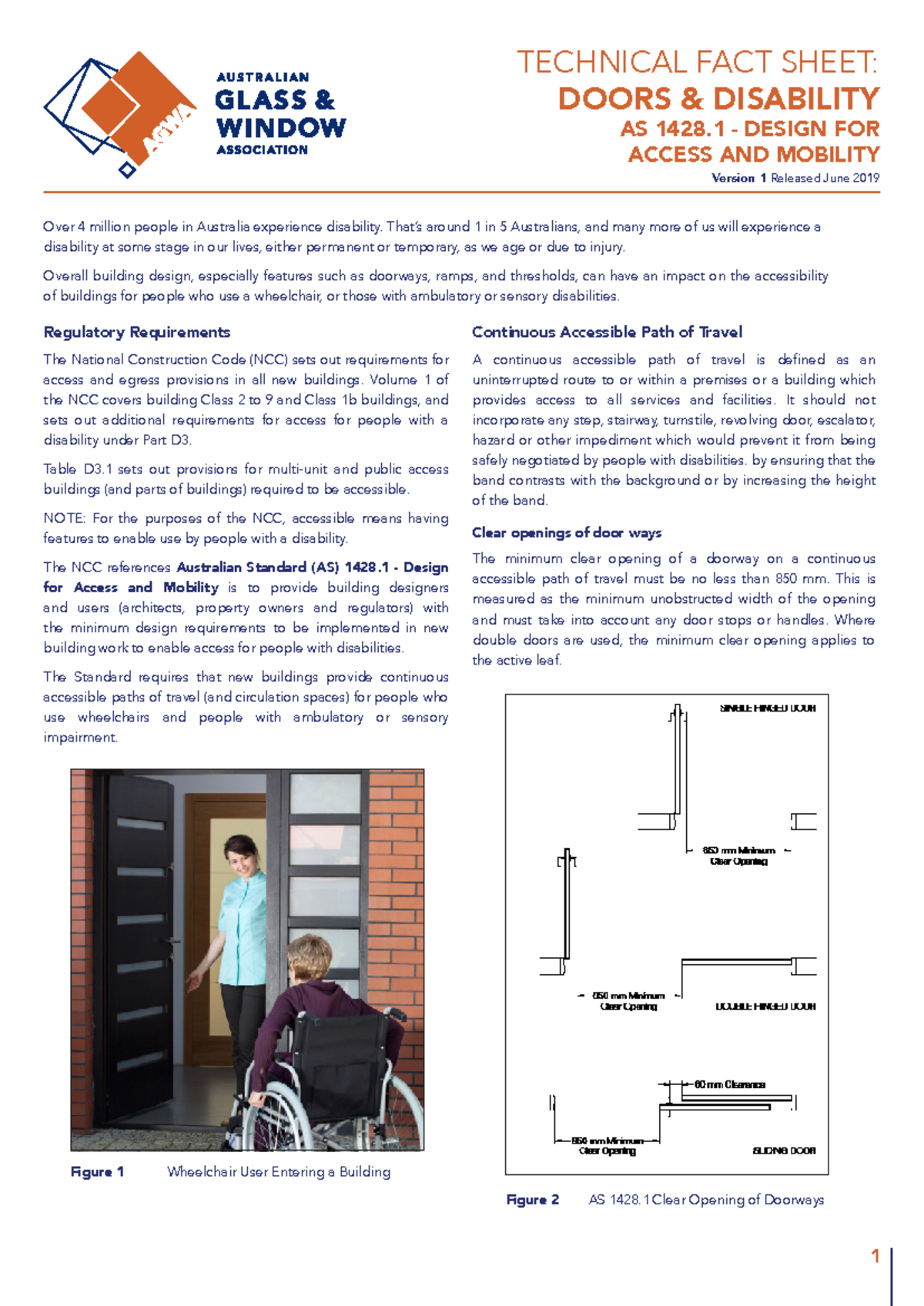 Technical Fact Sheet: Doors & Disability AS 1428.1 Access Design - Studocu