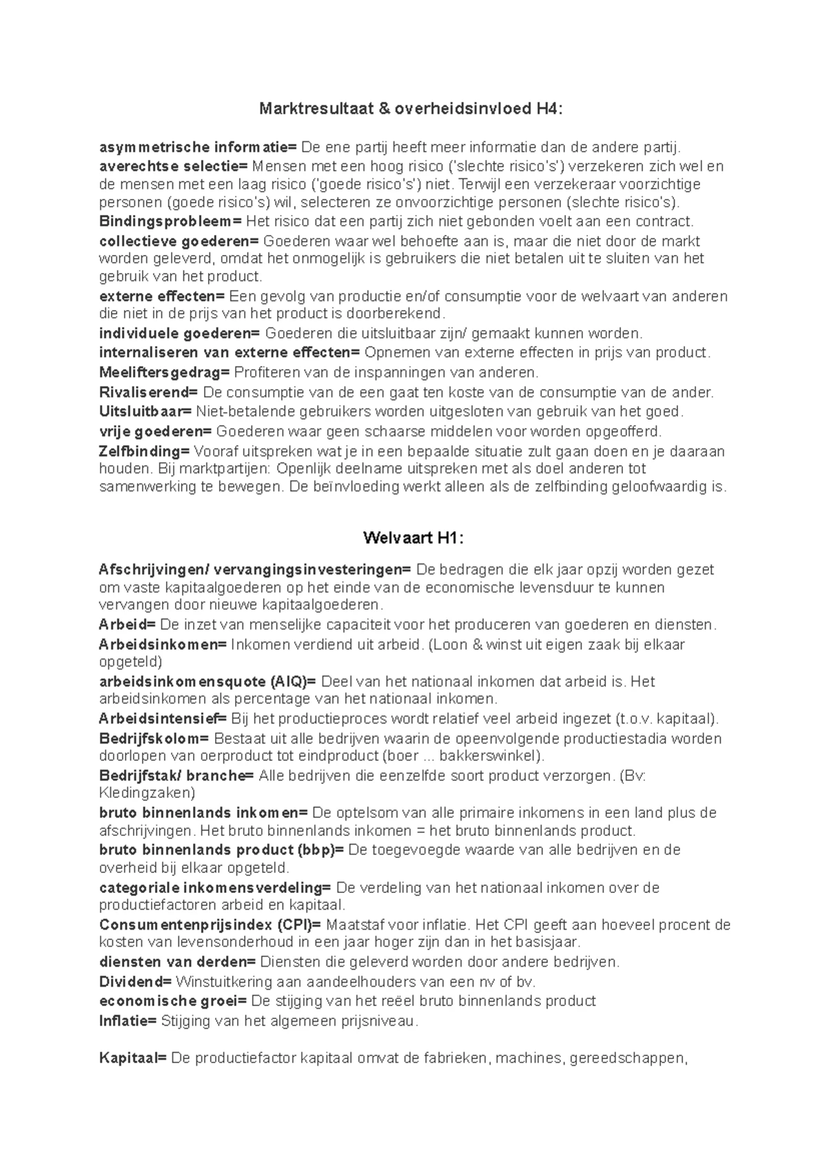 Formules en berekeningen bij Markt, vraag en aanbod - Formule Uitleg ...