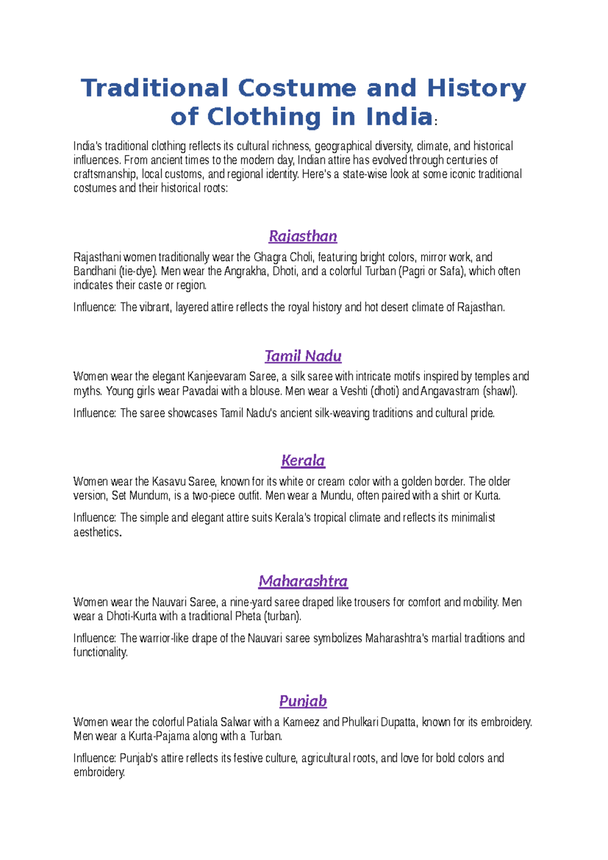 Traditional Costume & Clothing History in India: A Cultural Overview ...