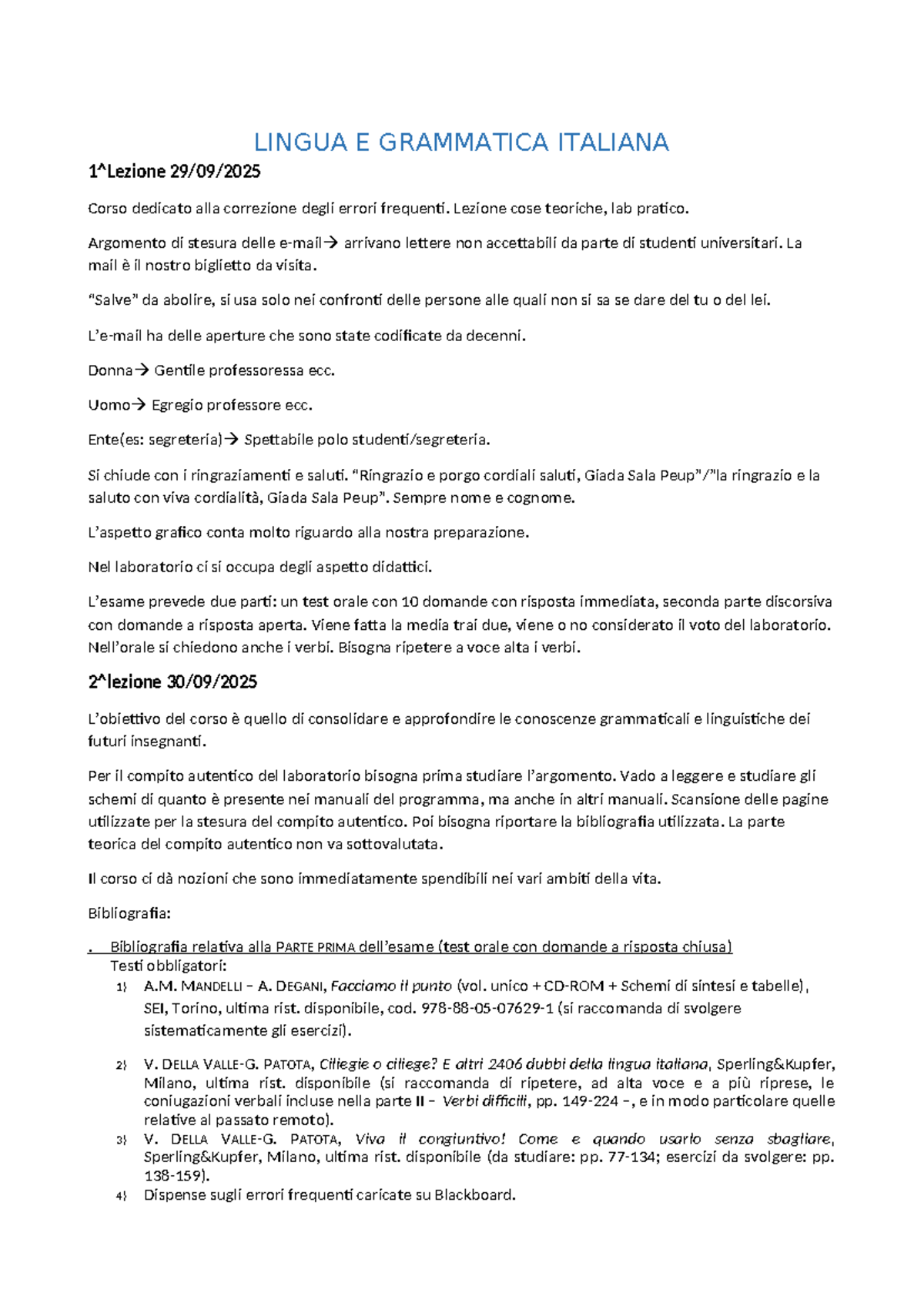 LINGUA E GRAMMATICA ITALIANA - Lezione su Errori Comuni e Scrittura ...