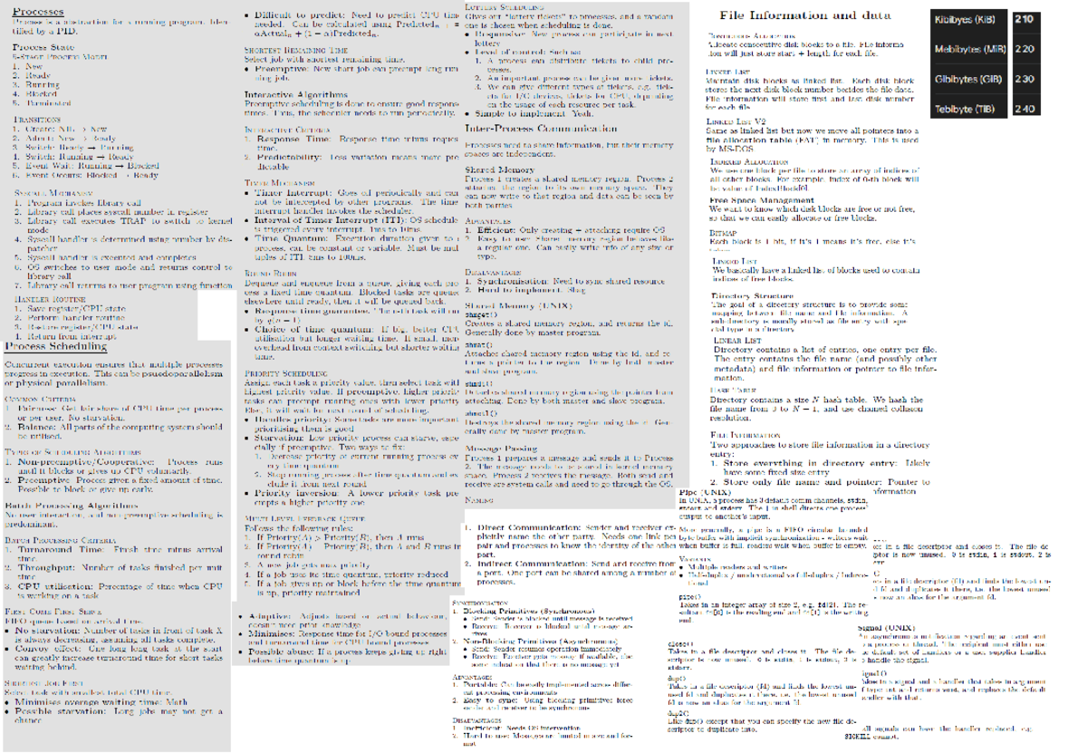 2106 cheatsheet - Summary Introduction to Operating Systems - CS2106 - Studocu