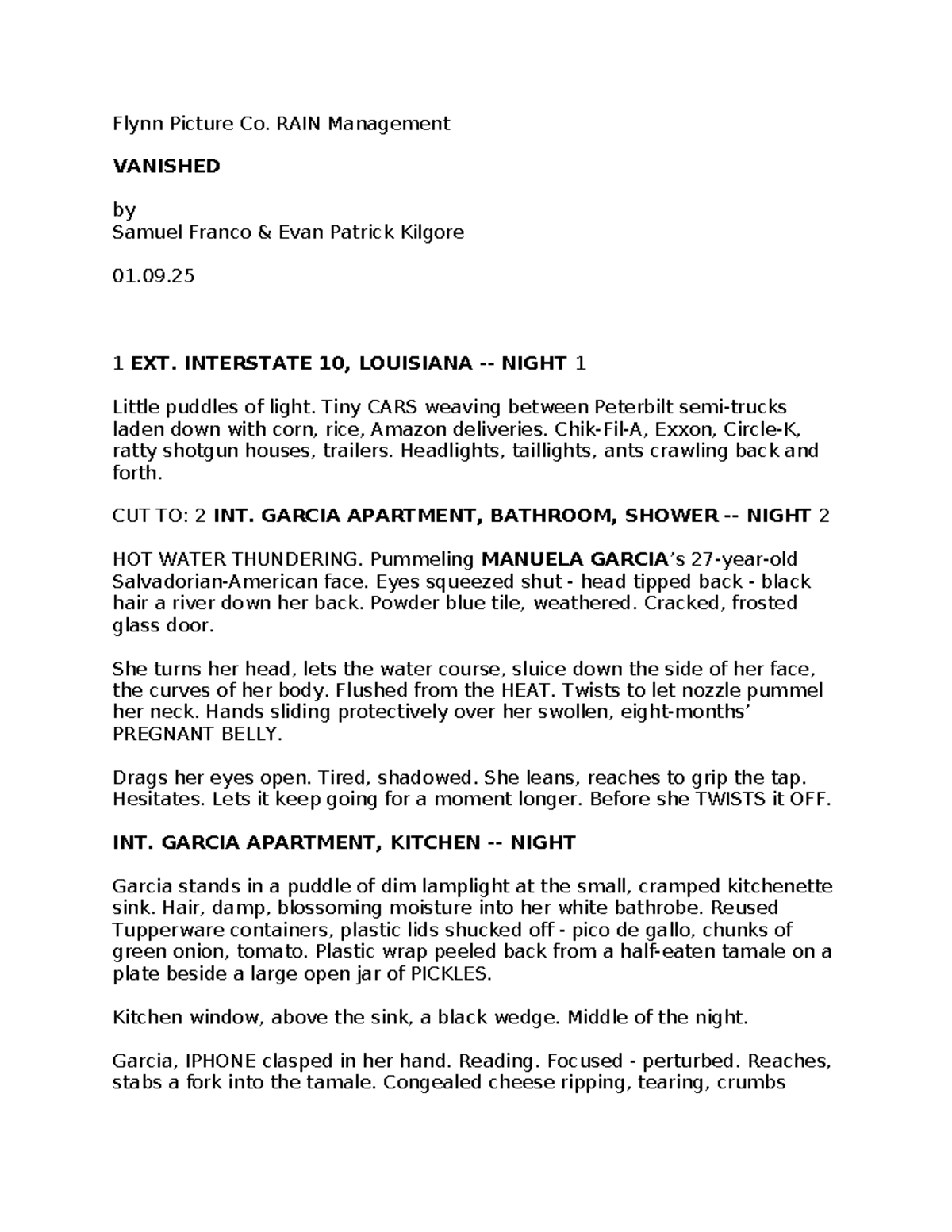 Violet Miller: Kidnapping Survival Script - Final Draft - Studocu
