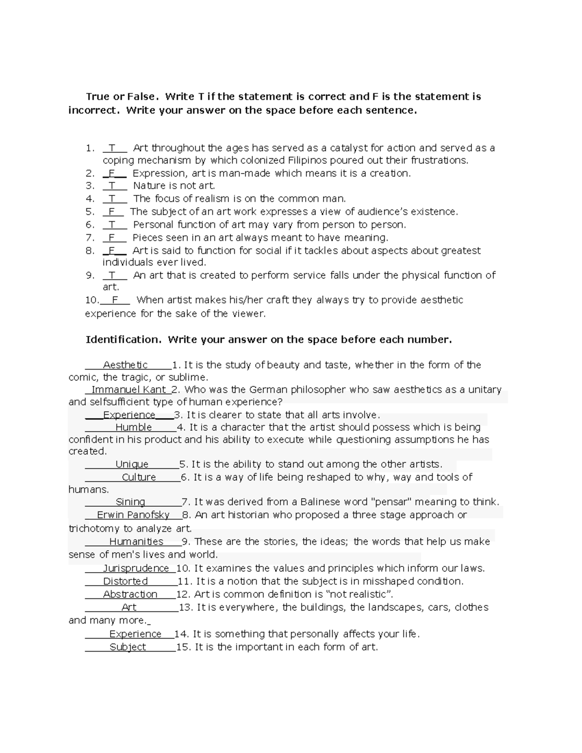 Sugar-Babies - True or False Questions and Answers - Studocu