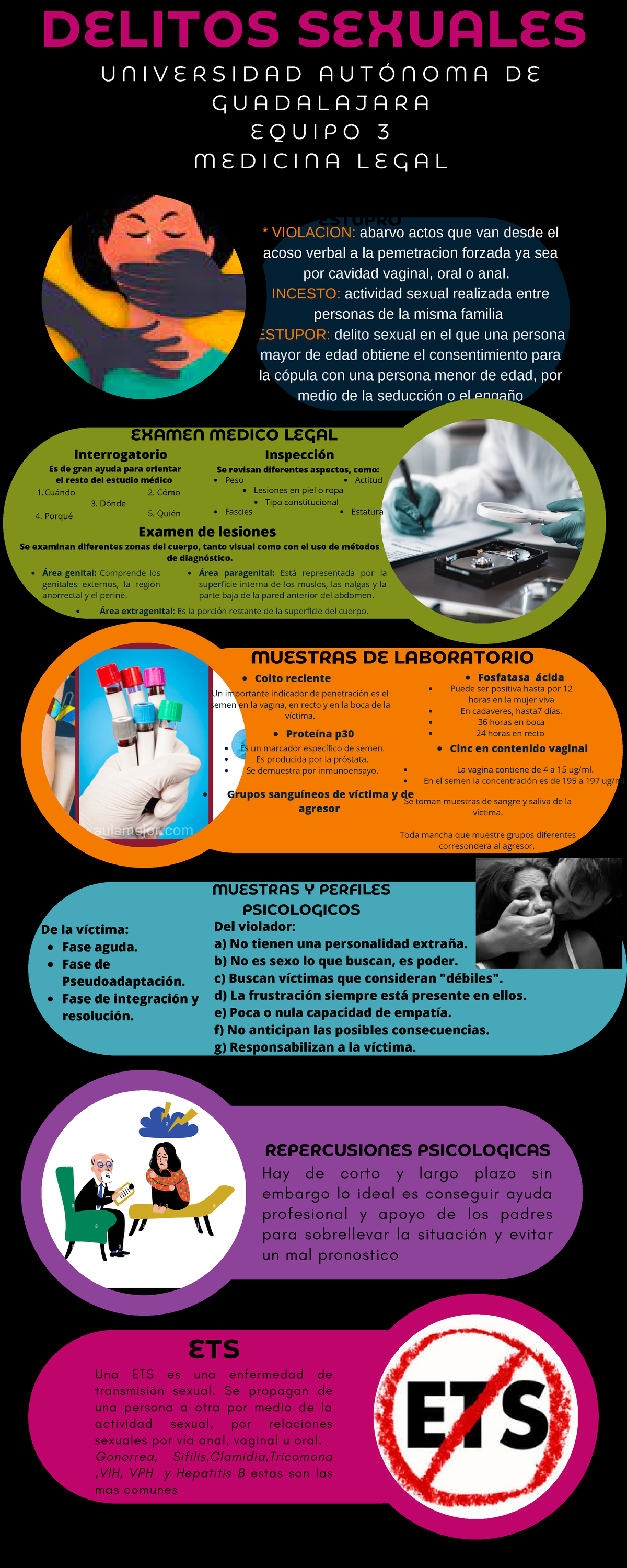 Infografía sobre Delitos Sexuales: Violación, Incesto y Estupro - Studocu