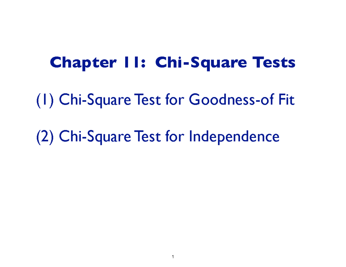 Chi-Square Tests In-Class Worksheet #19 - Analysis of Achievement ...