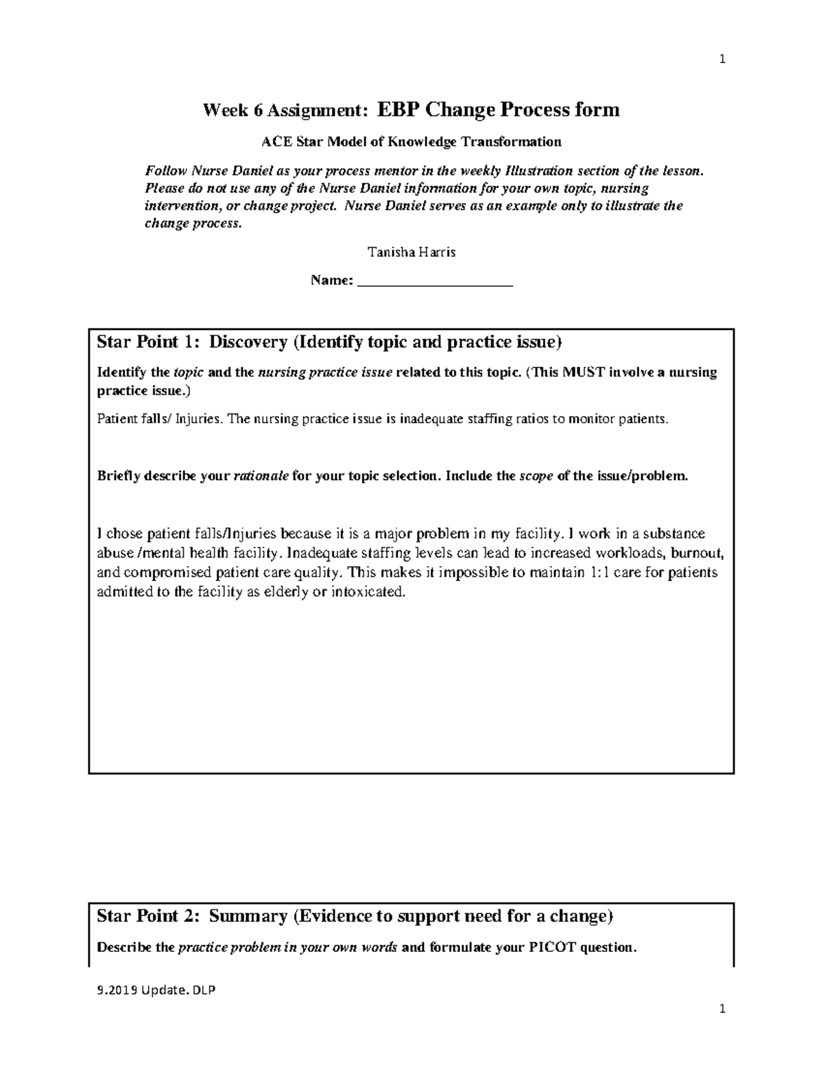 EBP Change Process: Addressing Inadequate Staffing in Nursing Care ...