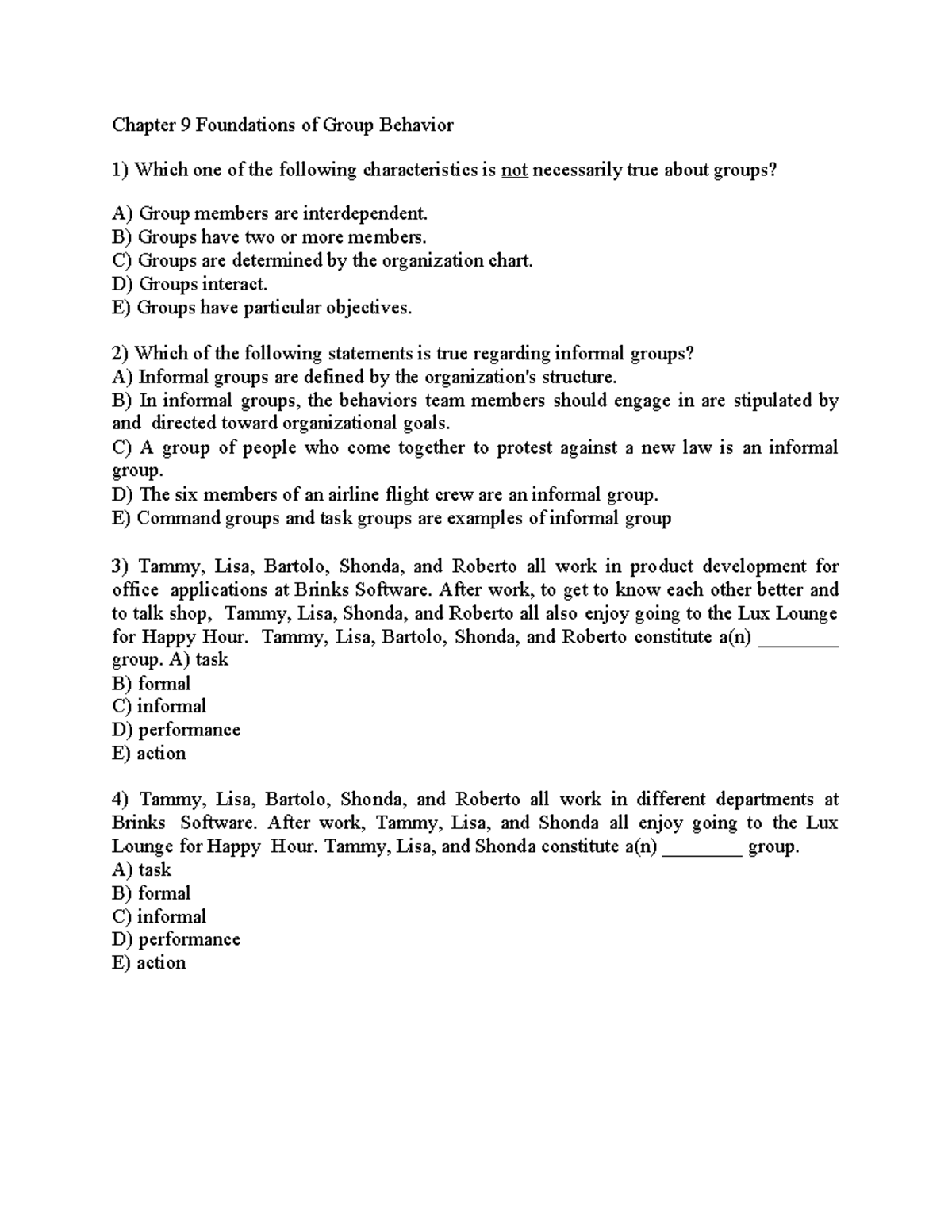 Chapter 9 Foundations of Group Behavior - Chapter 9 Foundations of ...