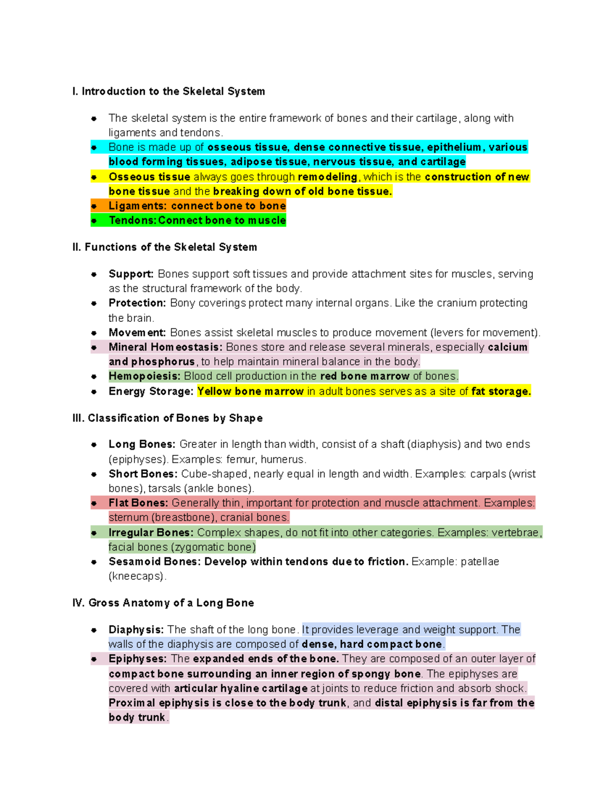 Chapter 7: The Skeletal System - Structure, Function, and Growth - Studocu
