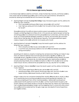 Milestone 5- Lifespan - PSY 211 Module Five Milestone Template You must ...