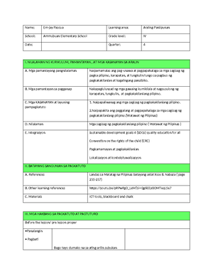 Esp Dlp 6 - N/A - DETAILED LESSON PLAN IN ESP Grade 6 Pamantayan sa ...
