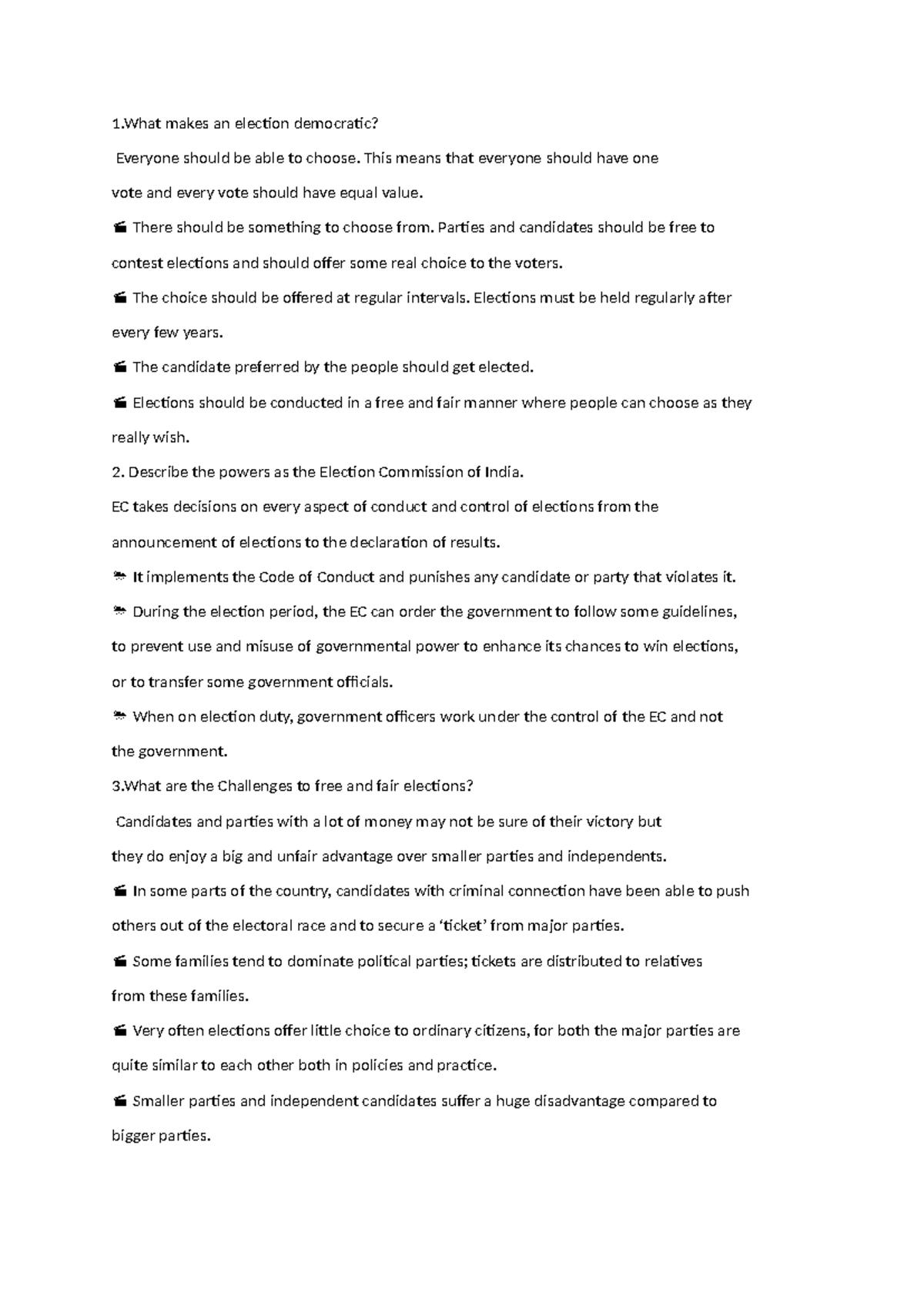 Civics-3: Understanding Democratic Elections and the Election ...